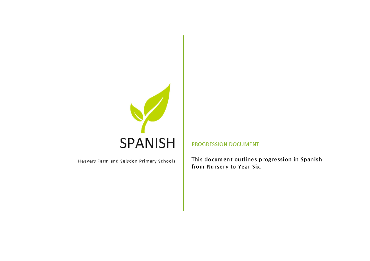 Spanish Progression Document 2023 - SPANISH Heavers Farm and Selsdon ...