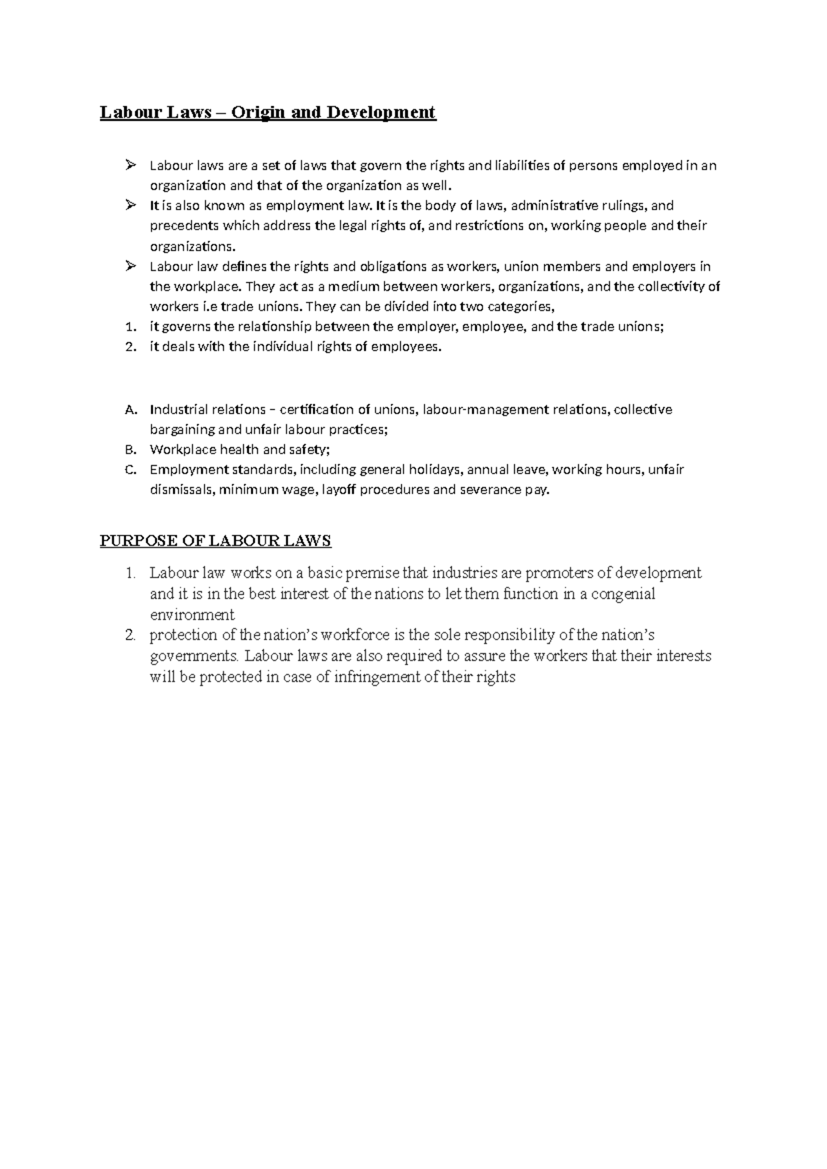 Meaning of labour - Labour Laws – Origin and Development Labour laws ...