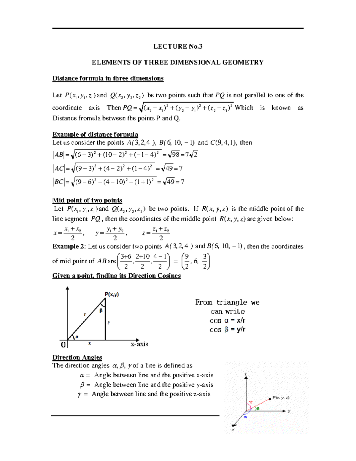 Lecture 3 of calculus includes derivatives - LECTURE No. ELEMENTS OF ...