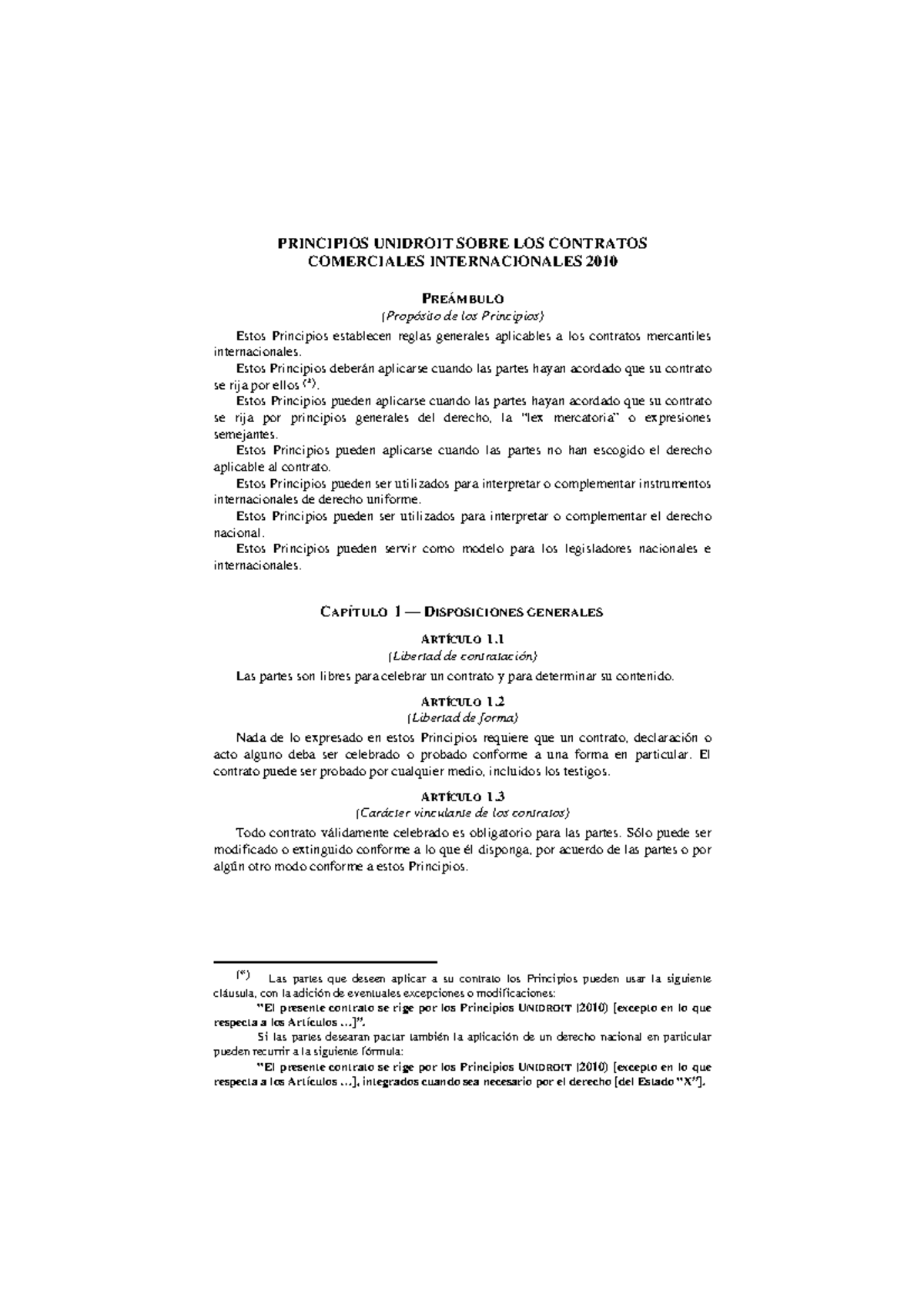 Principios Unidroit 2010 - PRINCIPIOS UNIDROIT SOBRE LOS CONTRATOS ...