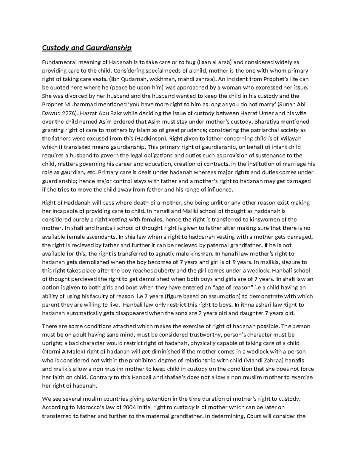 Custody and Gaurdianship - Custody and Gaurdianship Fundamental meaning ...