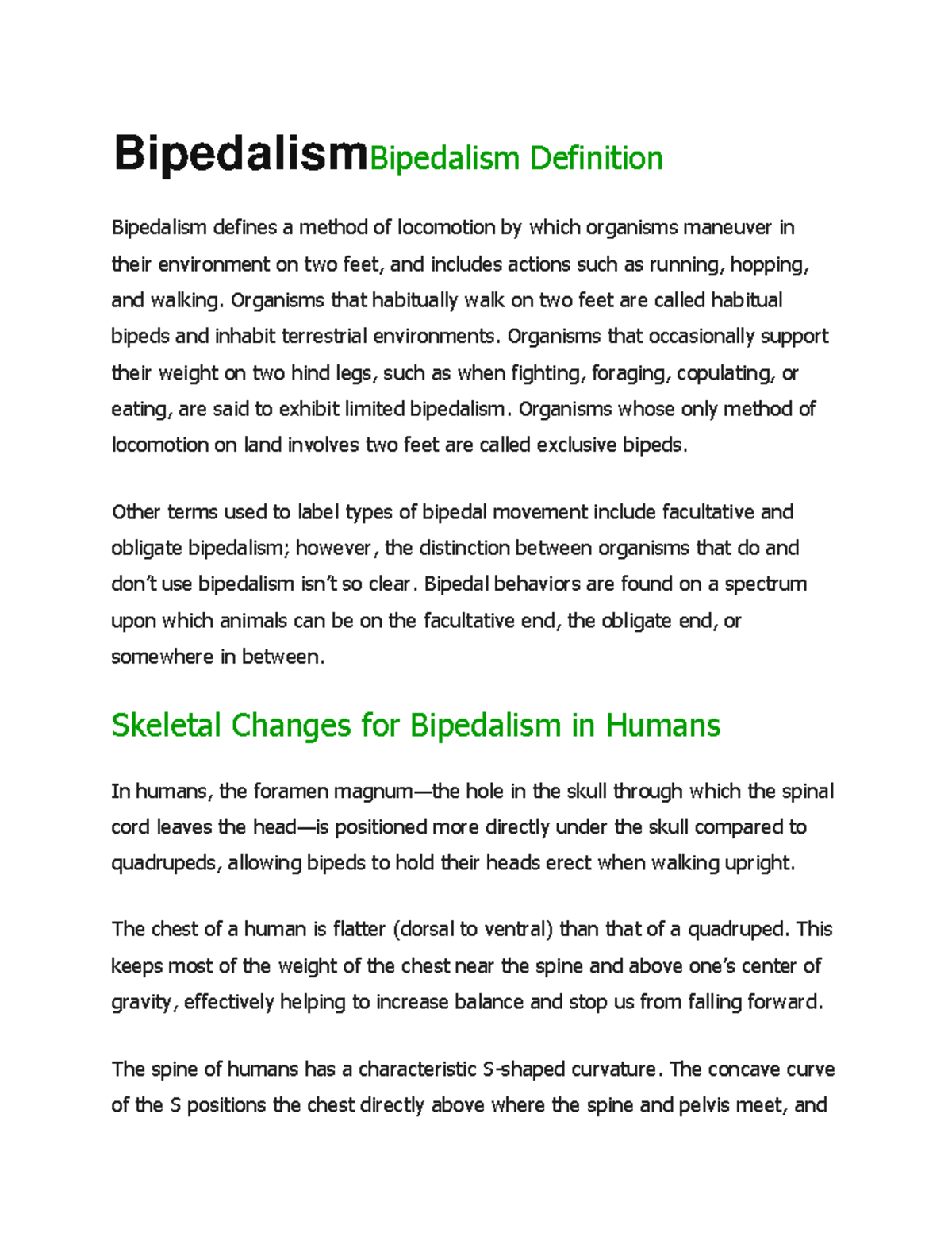 Bipedalism Bipedalism Definition - BipedalismBipedalism Definition ...
