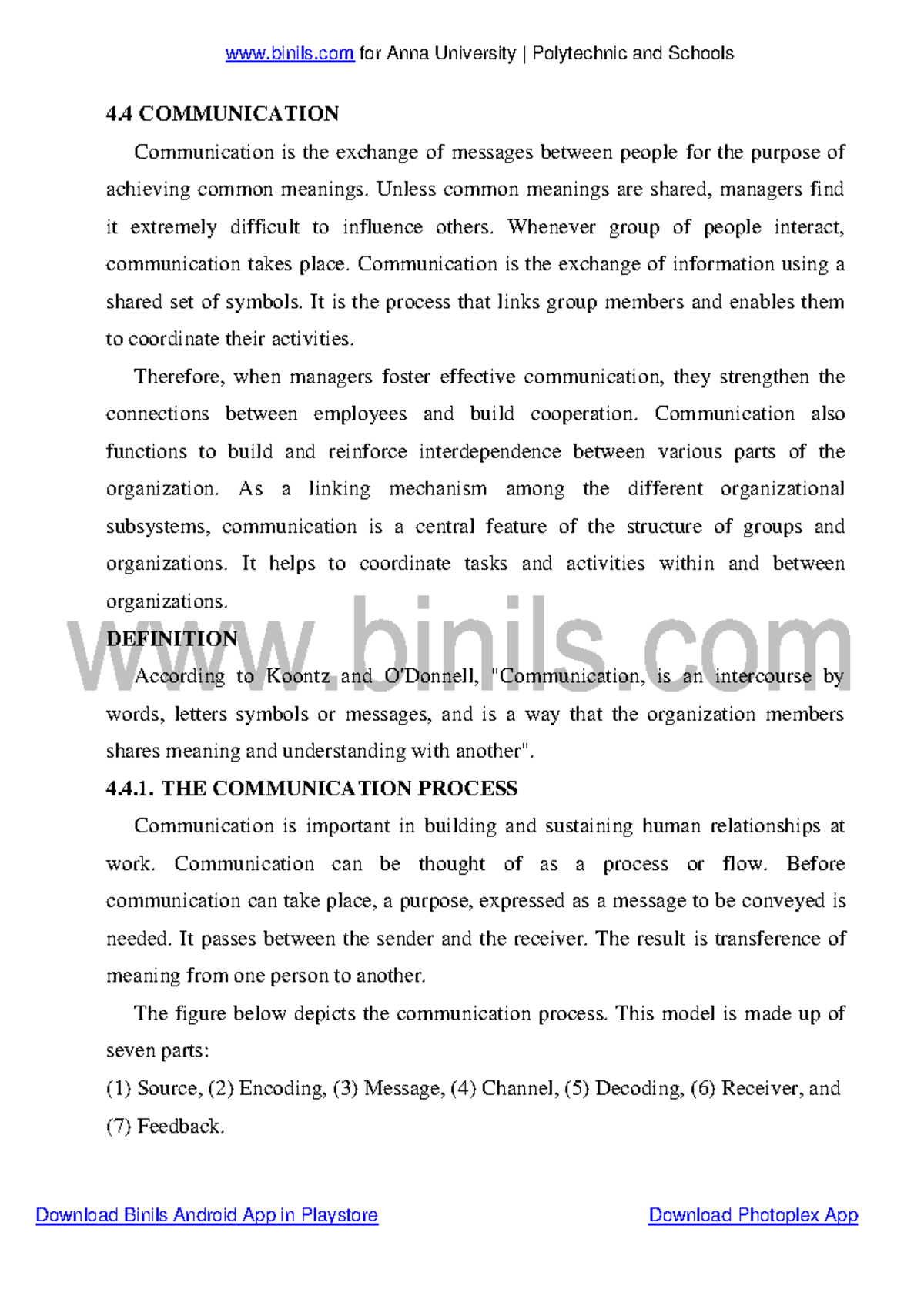 MG8591 UNIT 4 Communication Process of Communication Barrier in ...
