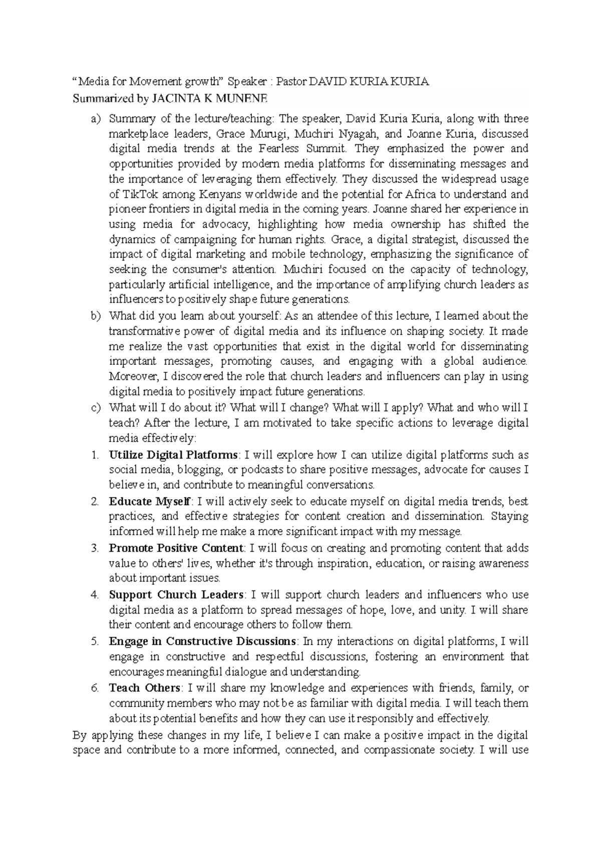 203D-DAY 1 C - SERMONS - “Media for Movement growth” Speaker : Pastor ...