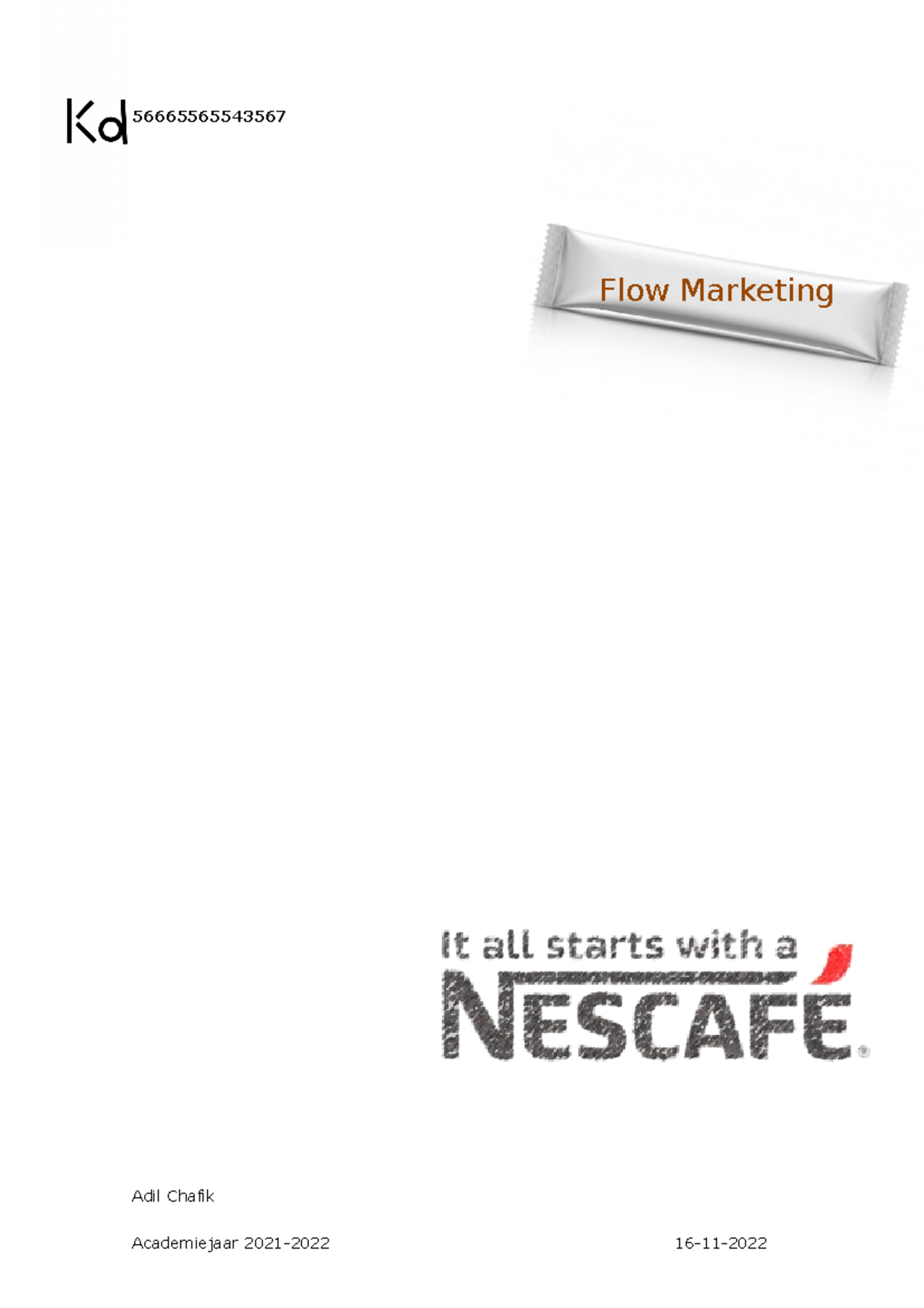Paper flow marketing - 56665565543567 Adil Chafik Academiejaar 2021 ...