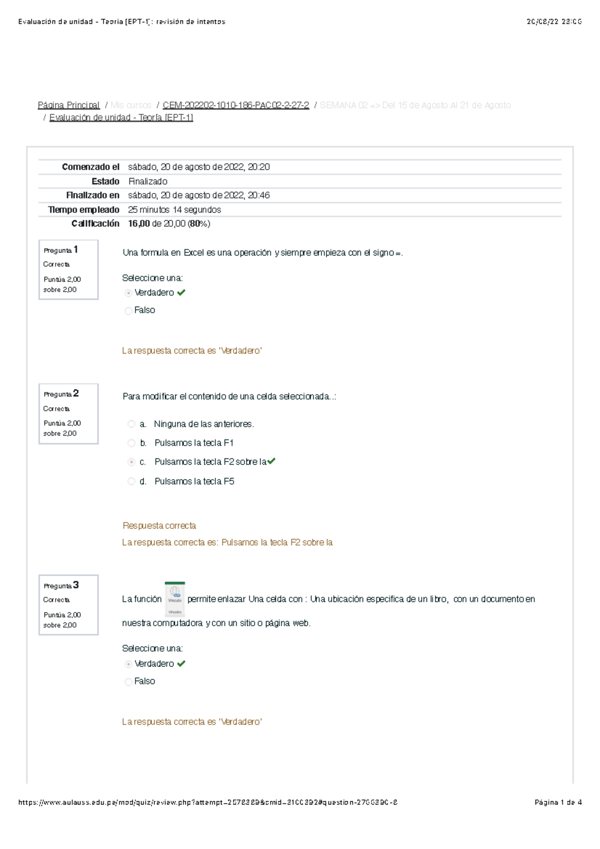 Examen Parcial Compu II - Página Principal / Mis cursos / CEM-202202 ...