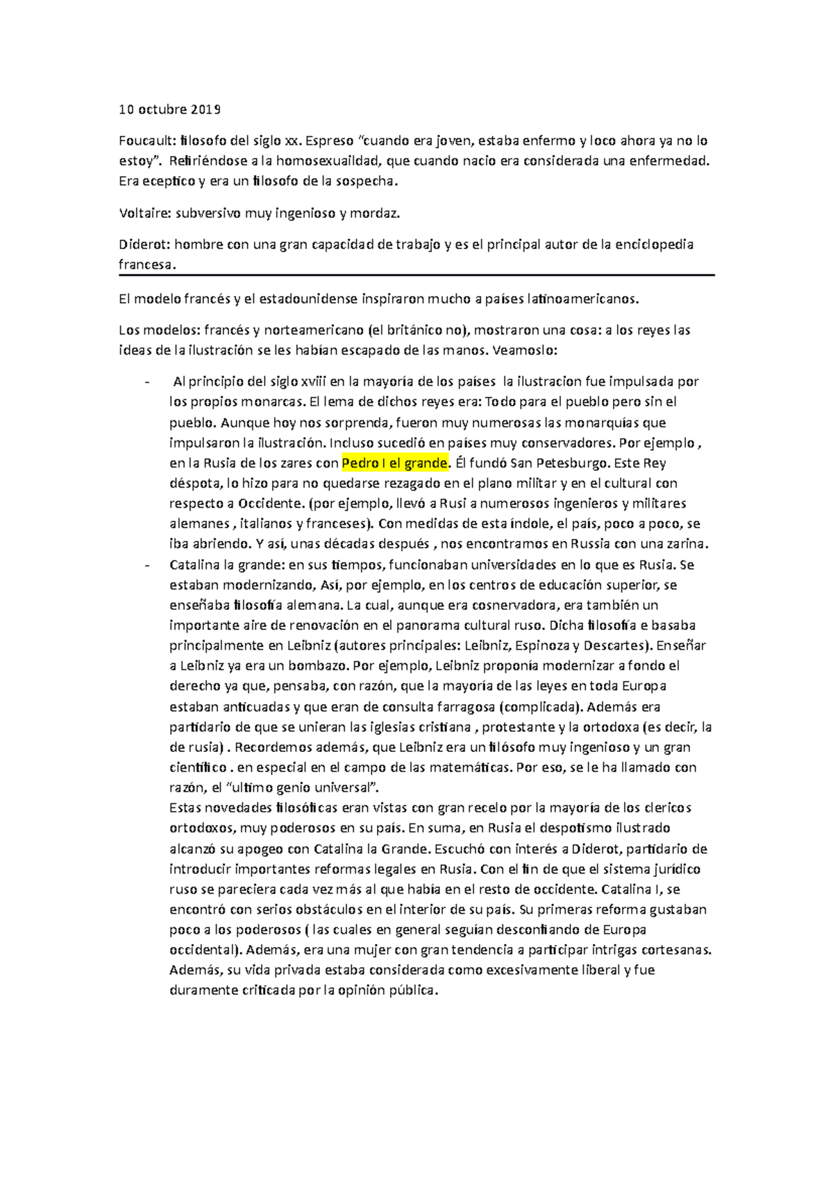 Clase historia 10 oct teoria - 10 octubre 2019 Foucault: filosofo del ...