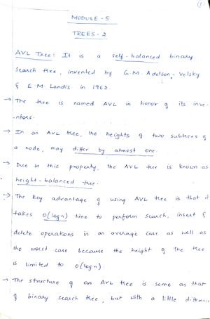 Module-IV - dsa notes for exam preparation! - MODULE-IV Trees ...