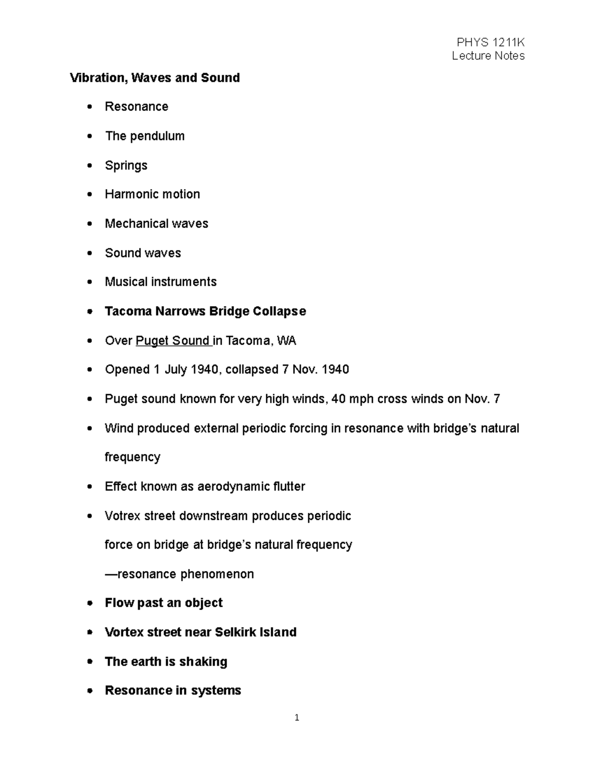 2021-PHYS1211K-Physics-Lecture-Notes-Vibration, Waves and Sound-13A ...