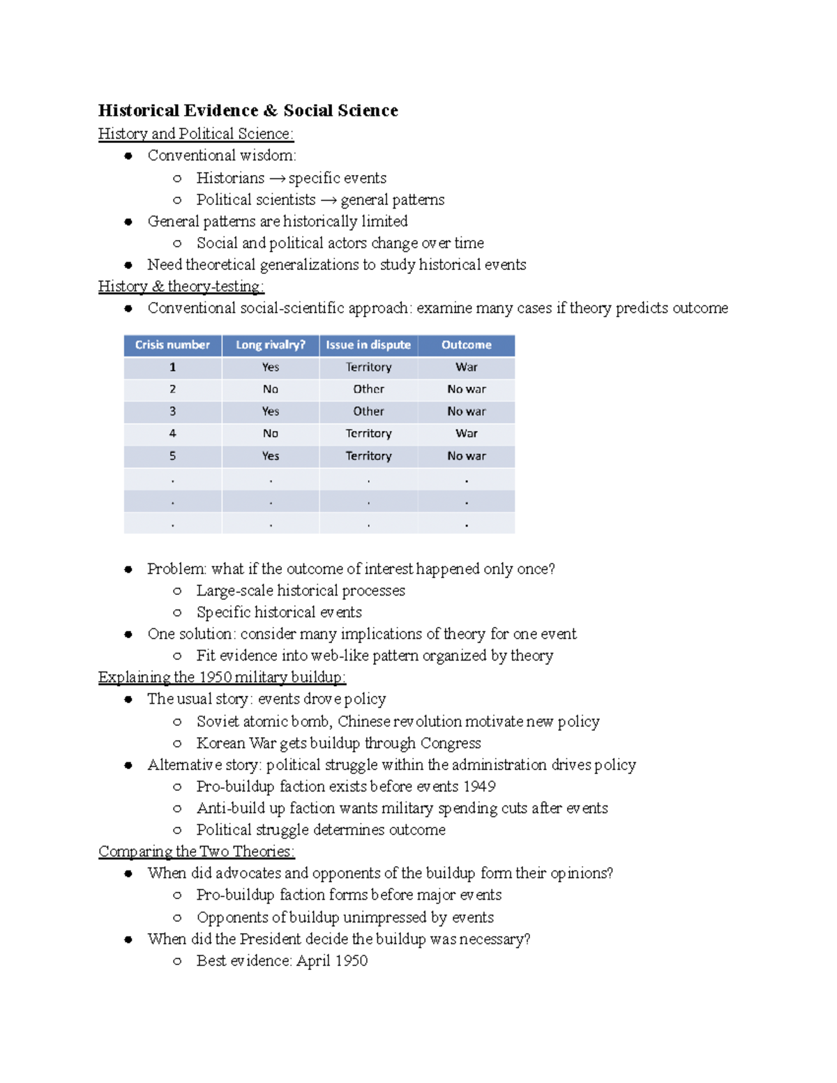 Historical Evidence and Social Science - Historical Evidence & Social ...
