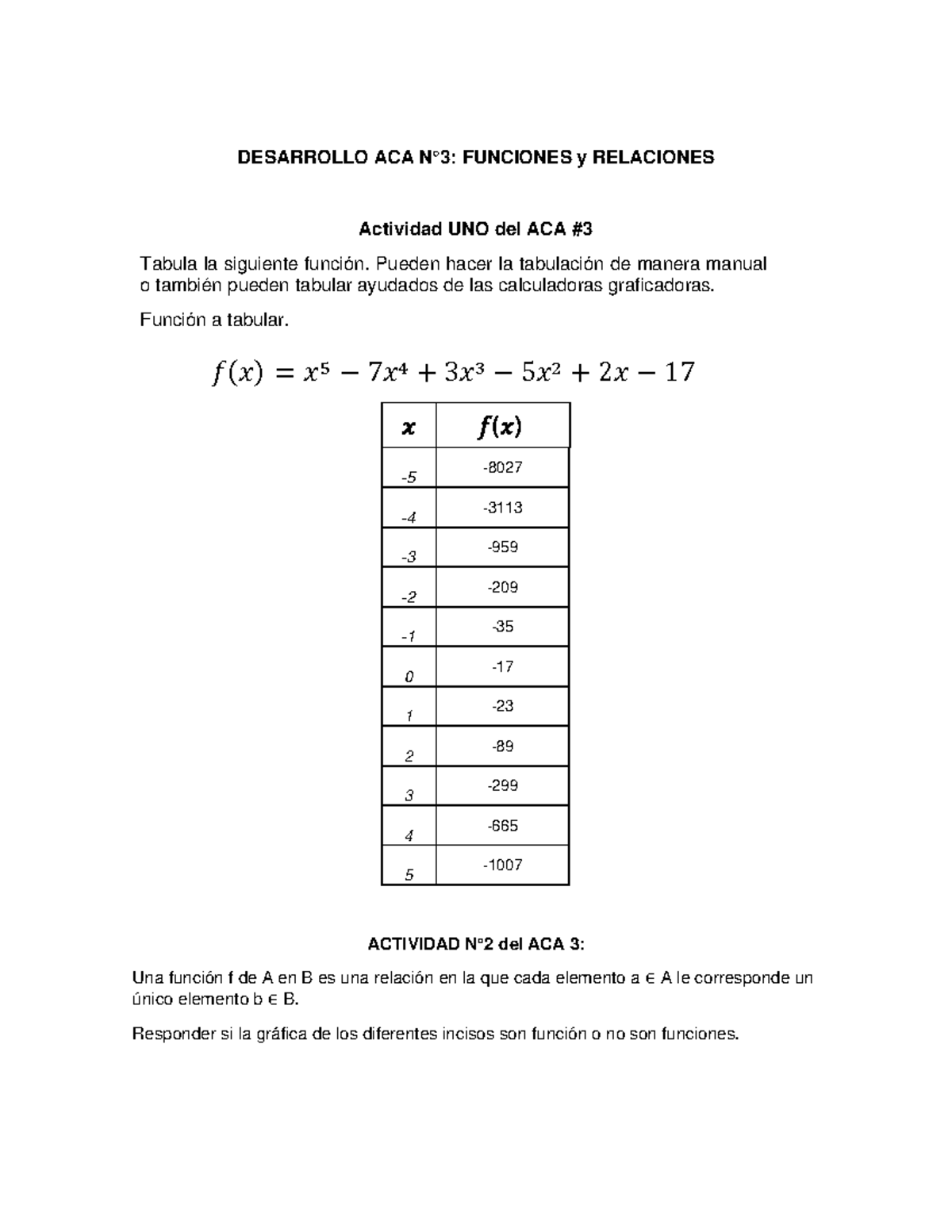 ACA 3 - ACA DE LOGICA Y PENSAMIENTO MATEMATICO - DESARROLLO ACA N°3 ...