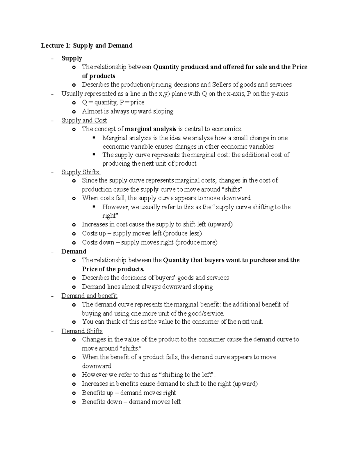 Supply and demand - Lecture notes for Principles of Economics Macro ...