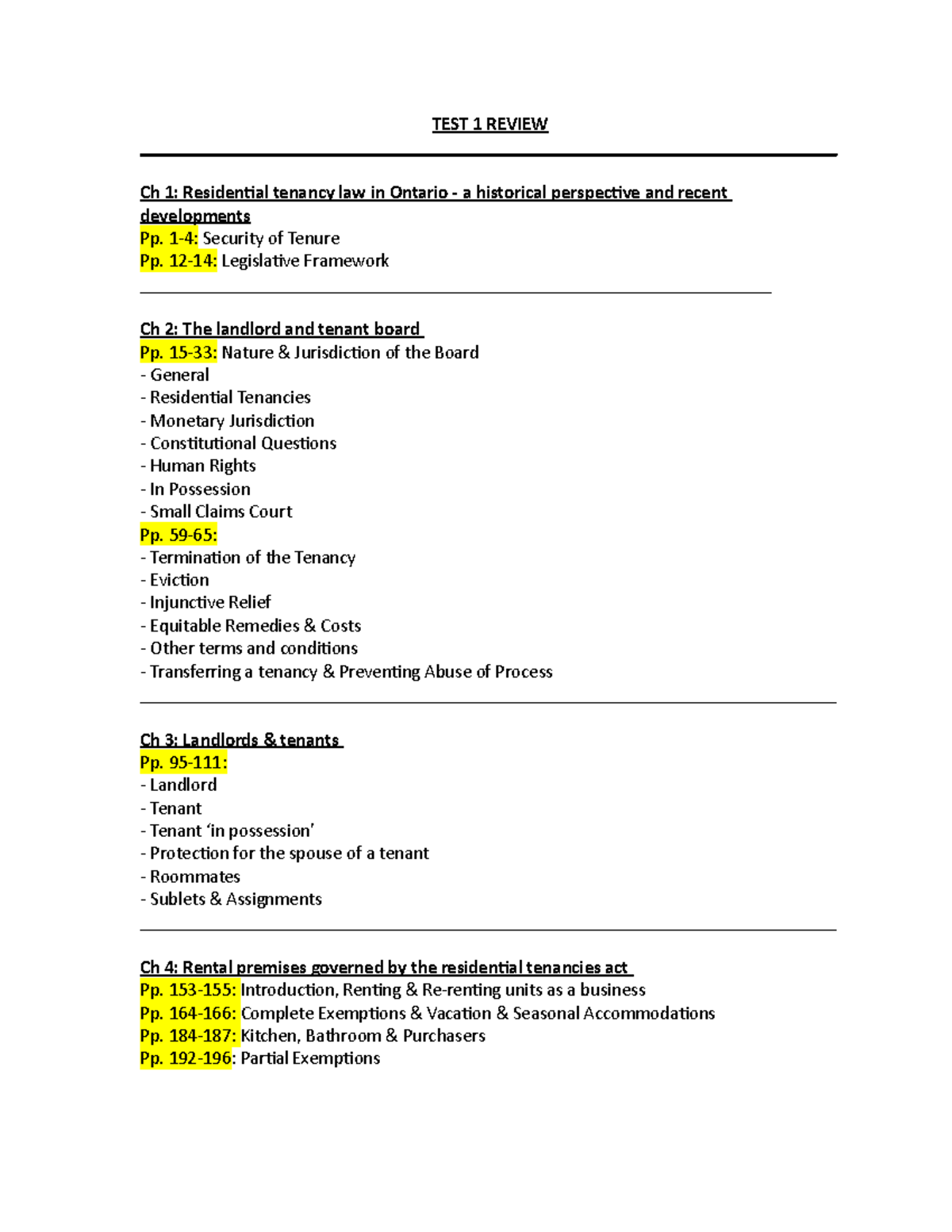 LTB Notes Test 1 Review - LTB - TEST 1 REVIEW - Studocu