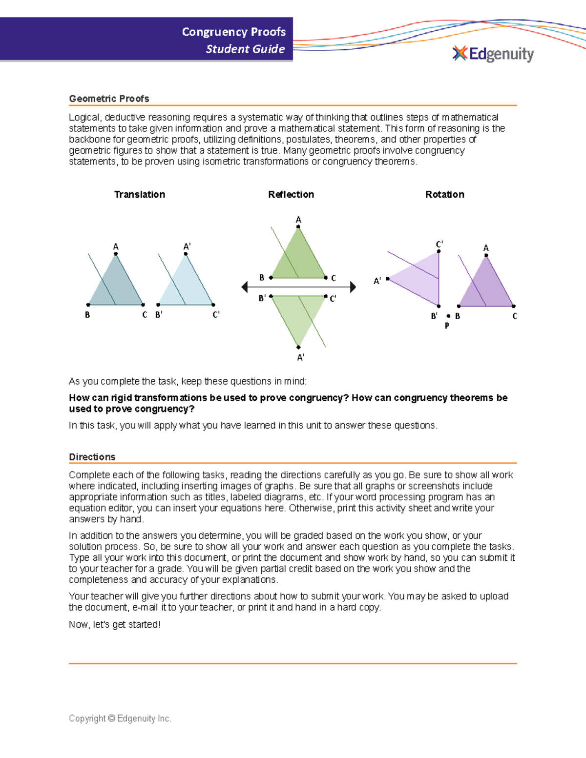 8101-05-06-Congruency Proofs-Student Guide - A' B' C' A' B' C' A' B C B ...