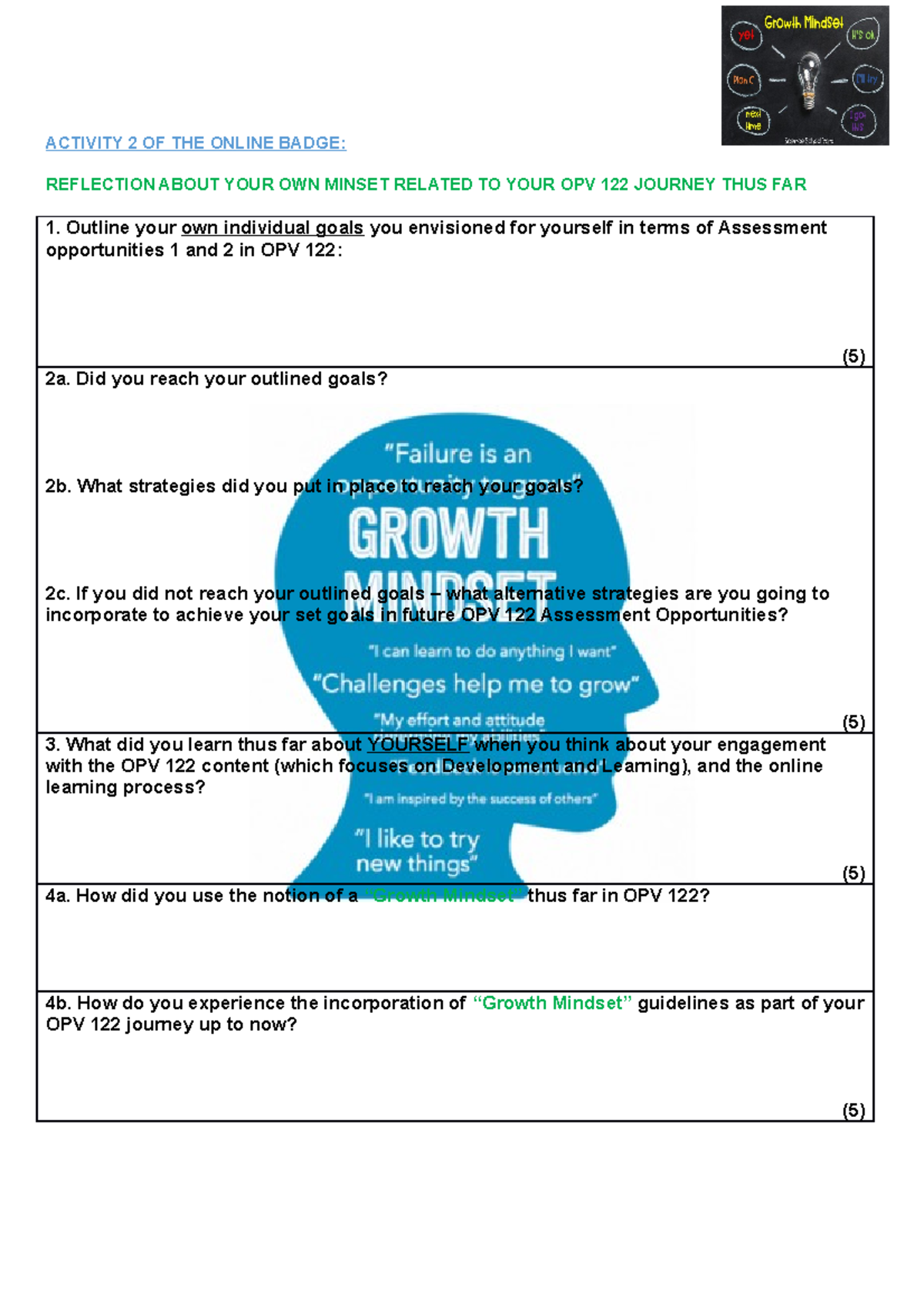 OPV 122 - Activity 2 of the online badge - Template - ACTIVITY 2 OF THE ...