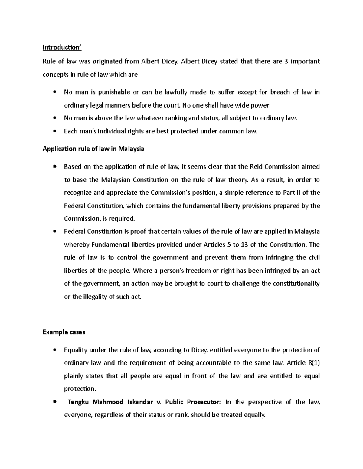 Introduction - Definition rule of law and its origin - Introduction ...