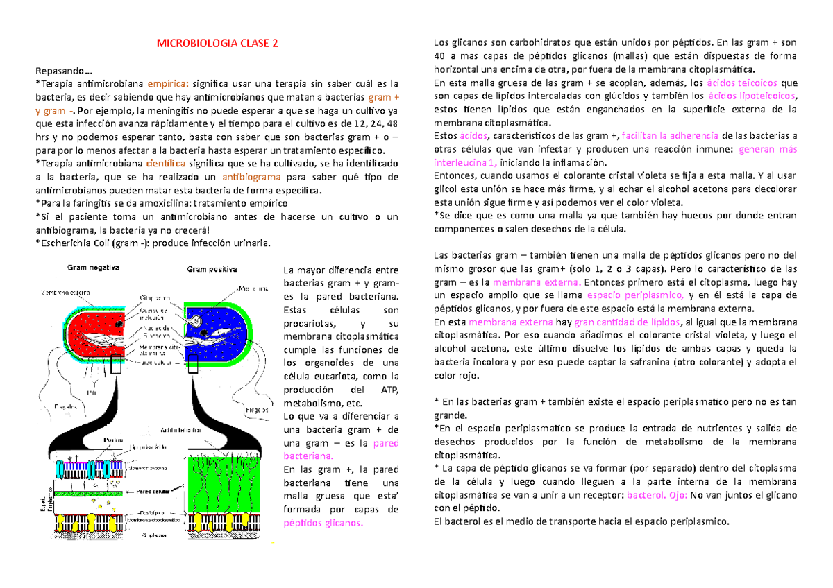 Microbiologia Clase 2 Bacterias Microbilog a MICROBIOLOGIA CLASE