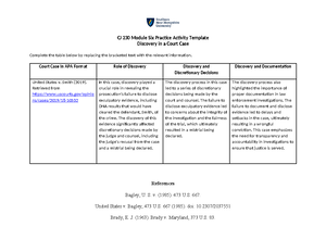 Facility Impact on Inmates Module Four Assignment Template - CJ 210 ...
