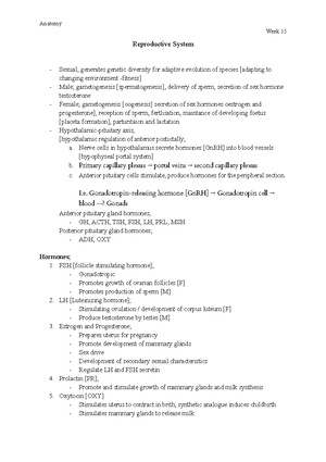 Anatomy and Physiology week 1 - W1: Intro to anatomy Saturday ...