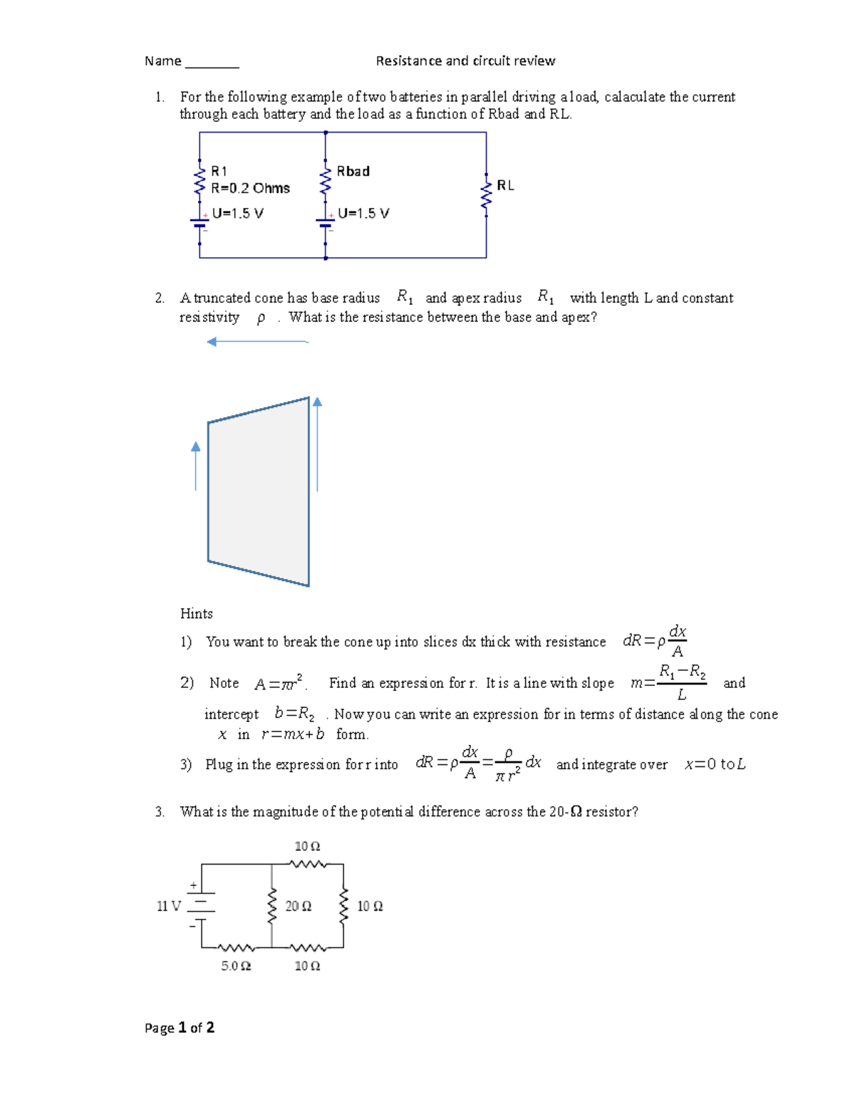 Ckt Problems - Exams/Notes/Homework/Practice Material - Name ...