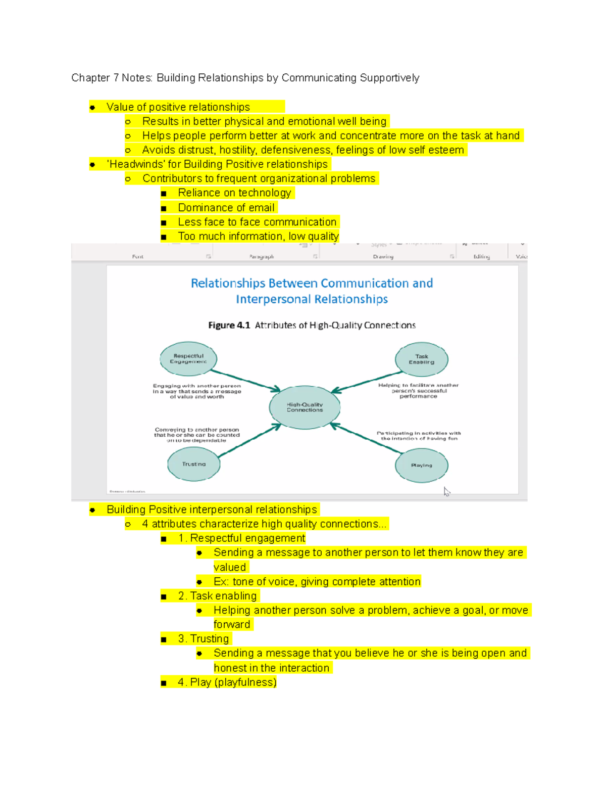 Chapter 7 Notes - Building Relationship by Communicating Supportively ...
