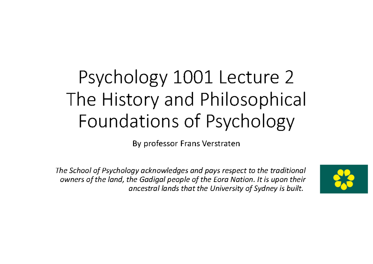 lecture notes for 1 calculus of one variable - Psychology 1001 Lecture ...