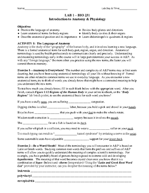 Exercise 10 Review Sheet - Please answer in red font Exercise 10 Review ...