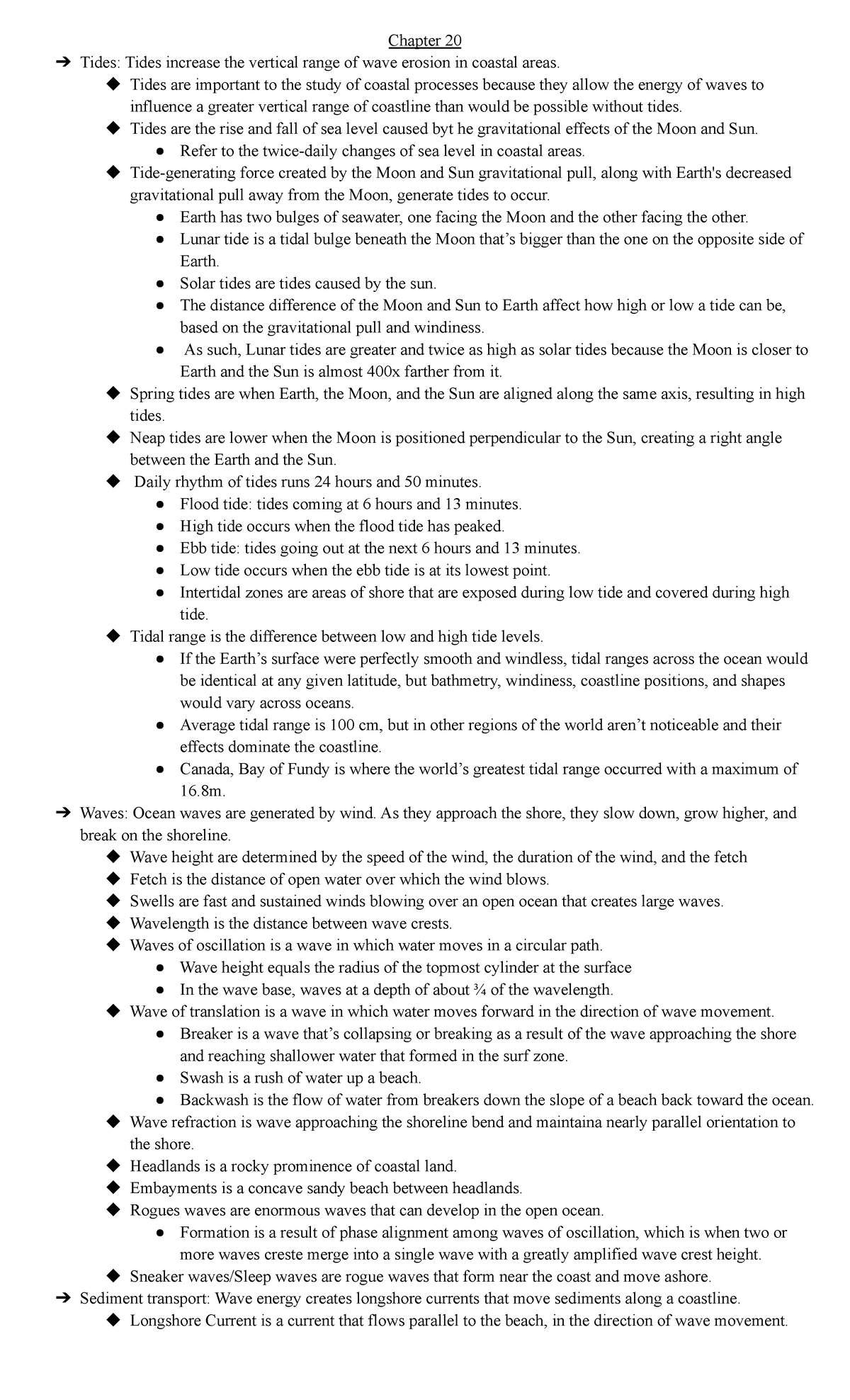 Chapter 20 - Living Physical Geography - Chapter 20 Tides: Tides increase the vertical range of ...