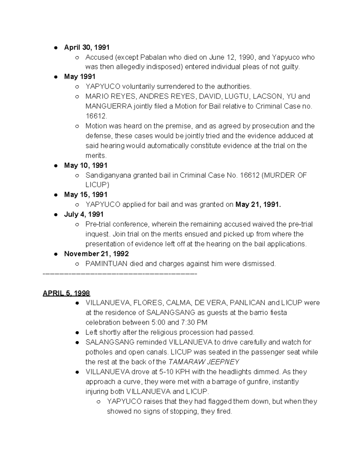 Yapyuco details - April 30, 1991 Accused (except Pabalan who died on ...