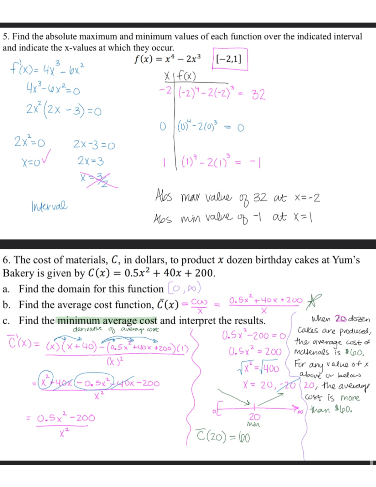 Bus Cal Finding Absolute Maximum and Minimum Values - MA 1613 - Studocu