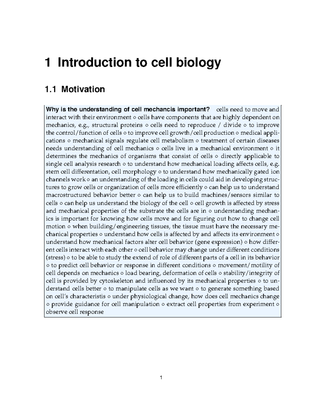 Cell - science - 1 Motivation Why is the understanding of cell ...
