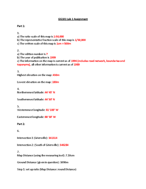 GG-101 Lab 6 - lab 6 work - GG-101 Lab 6 There has been an increase in ...