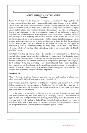 action reflection faith in action 2 - ACTION REFLECTION AND FAITH IN ...