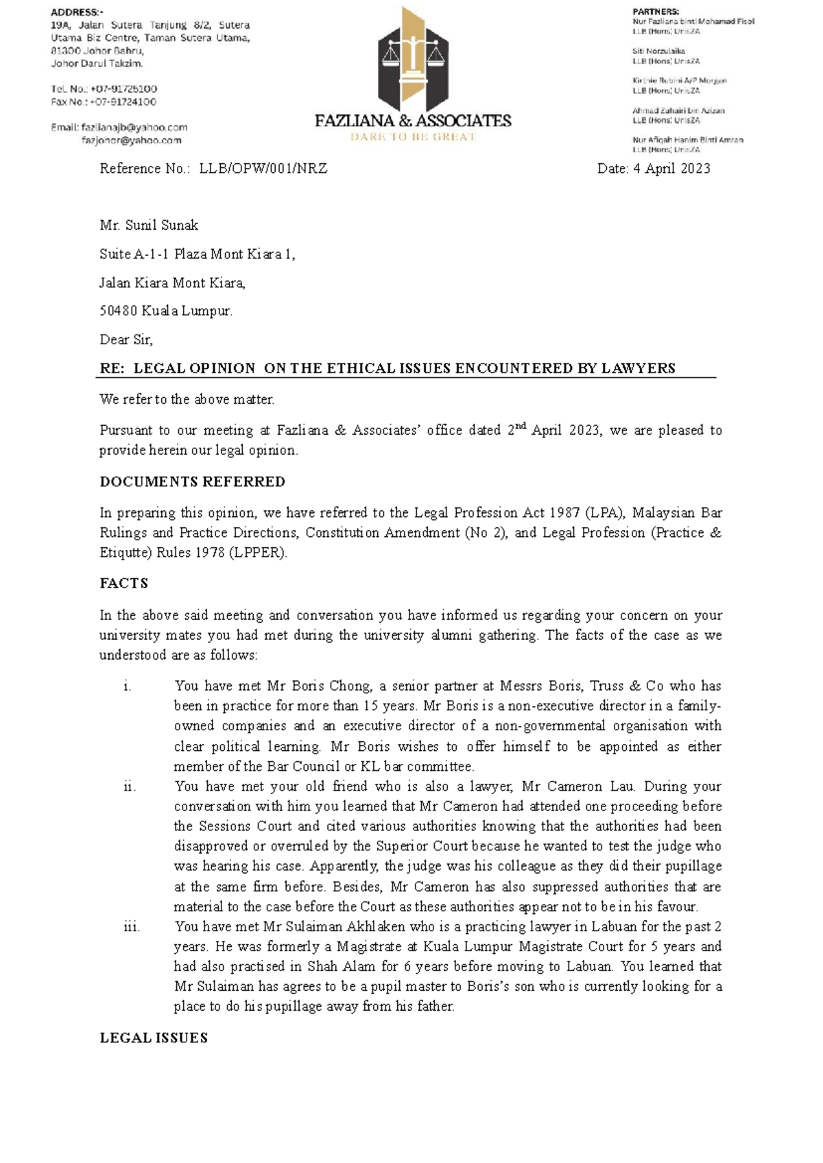 057034 Opinion Letter - Reference No.: LLB/OPW/001/NRZ Date: 4 April ...