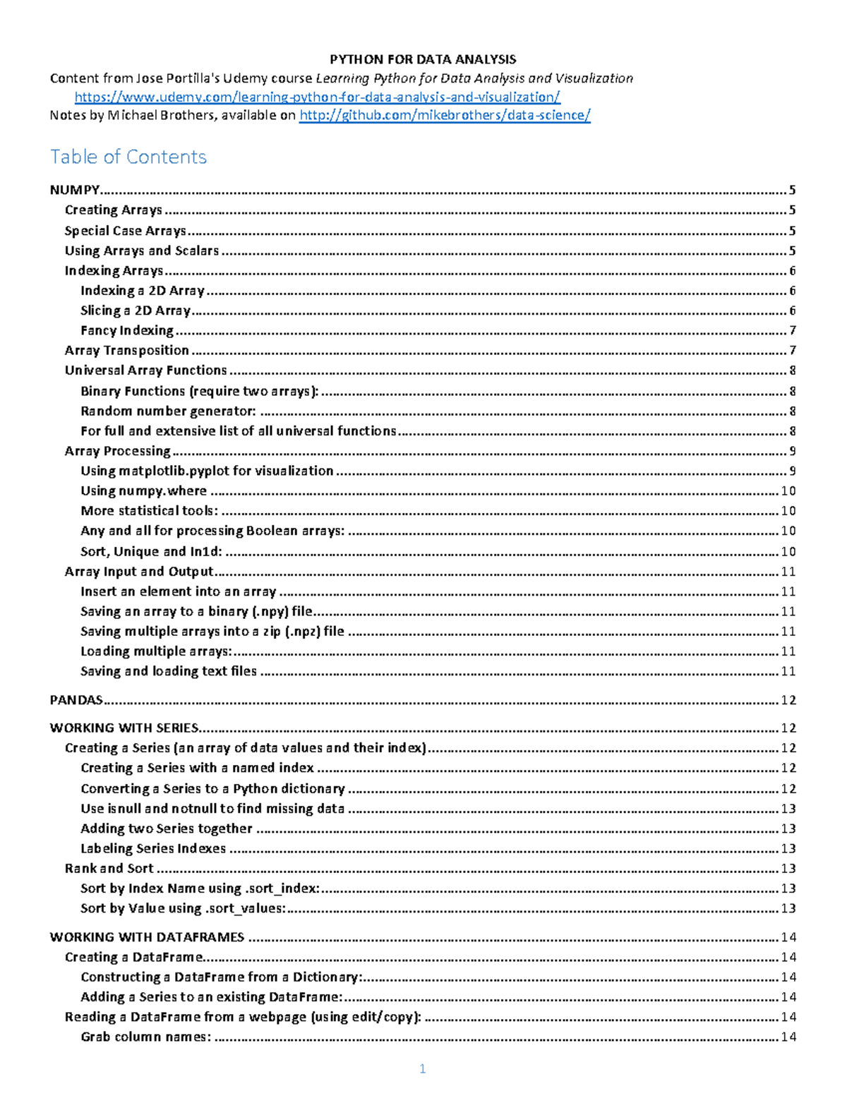 Pythonfor Data Analysis - PYTHON FOR DATA ANALYSIS Content from Jose ...