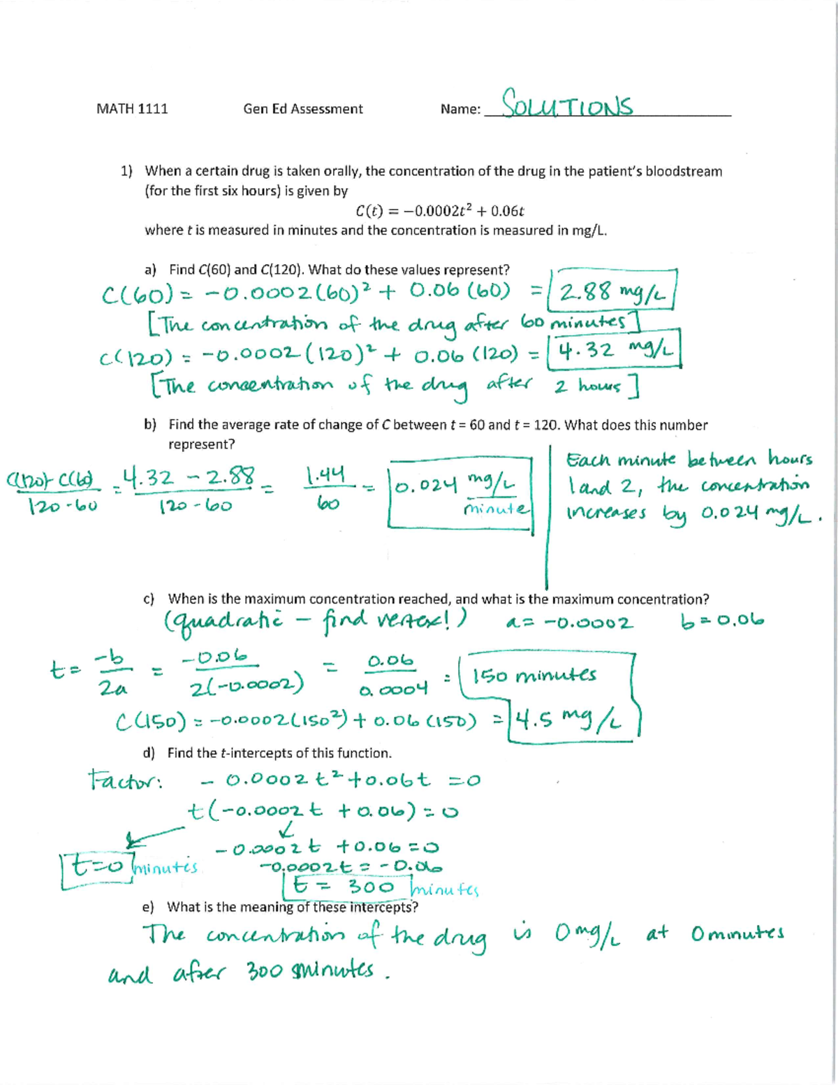 1111 - Study this and you will be successful in Math1111 with McInnis ...
