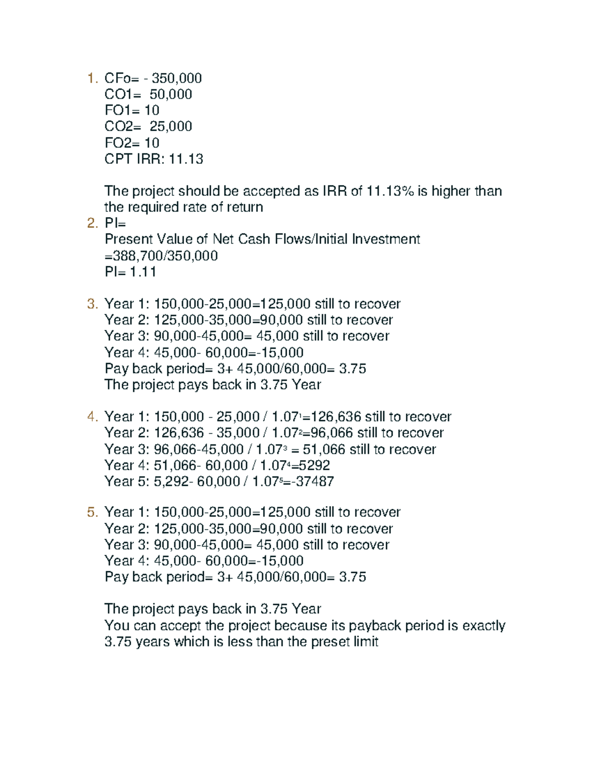 Present value - this contains solution to quiz 3 in finance for ...