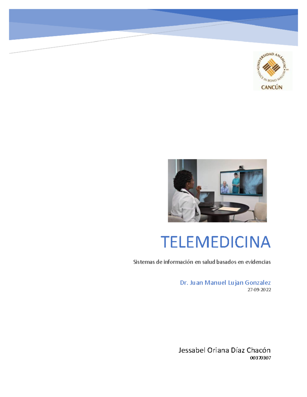 Telemedicina - TELEMEDICINA Sistemas de información en salud basados en evidencias Jessabel ...