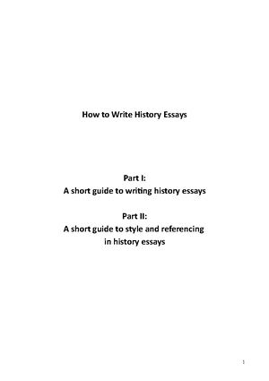 How to Write Historical Essays - How to Write History Essays Part I: A ...