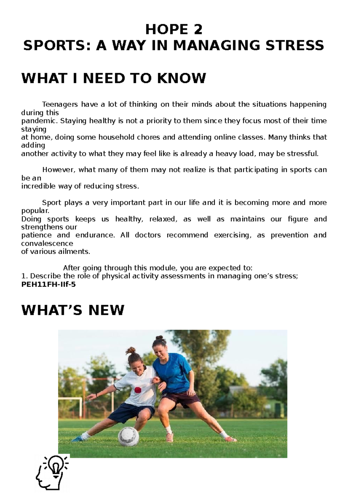 Sports & Stress - HOPE 2 SPORTS: A WAY IN MANAGING STRESS WHAT I NEED ...