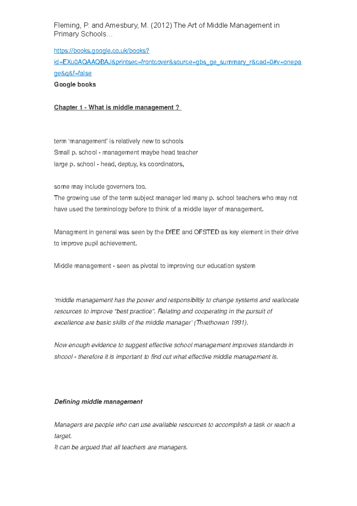 The art of middle management - Primary Schools... books.google.co/books ...
