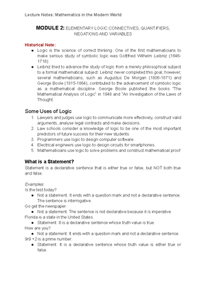 Logic and Sets (Week2-4 Lecture Notes) - Logic and Sets Discrete ...