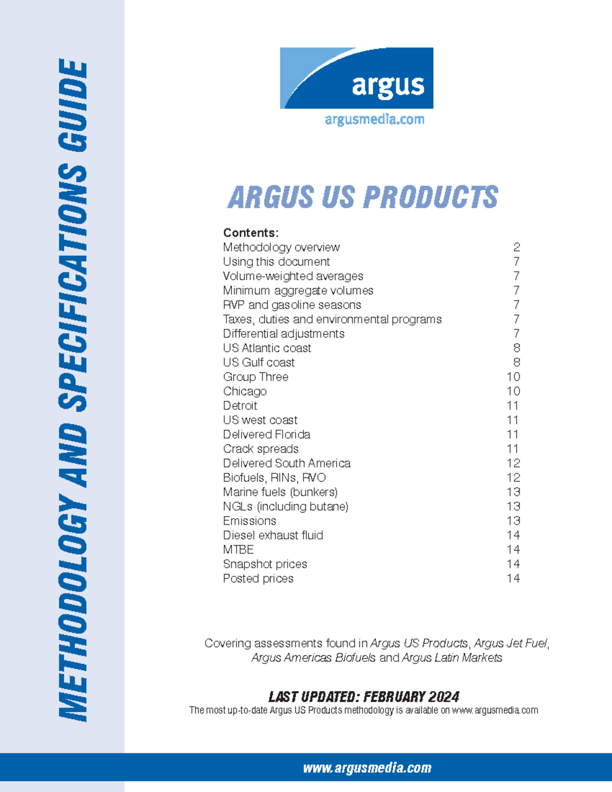 Argus-us-products - The most up-to-date Argus US Products methodology ...
