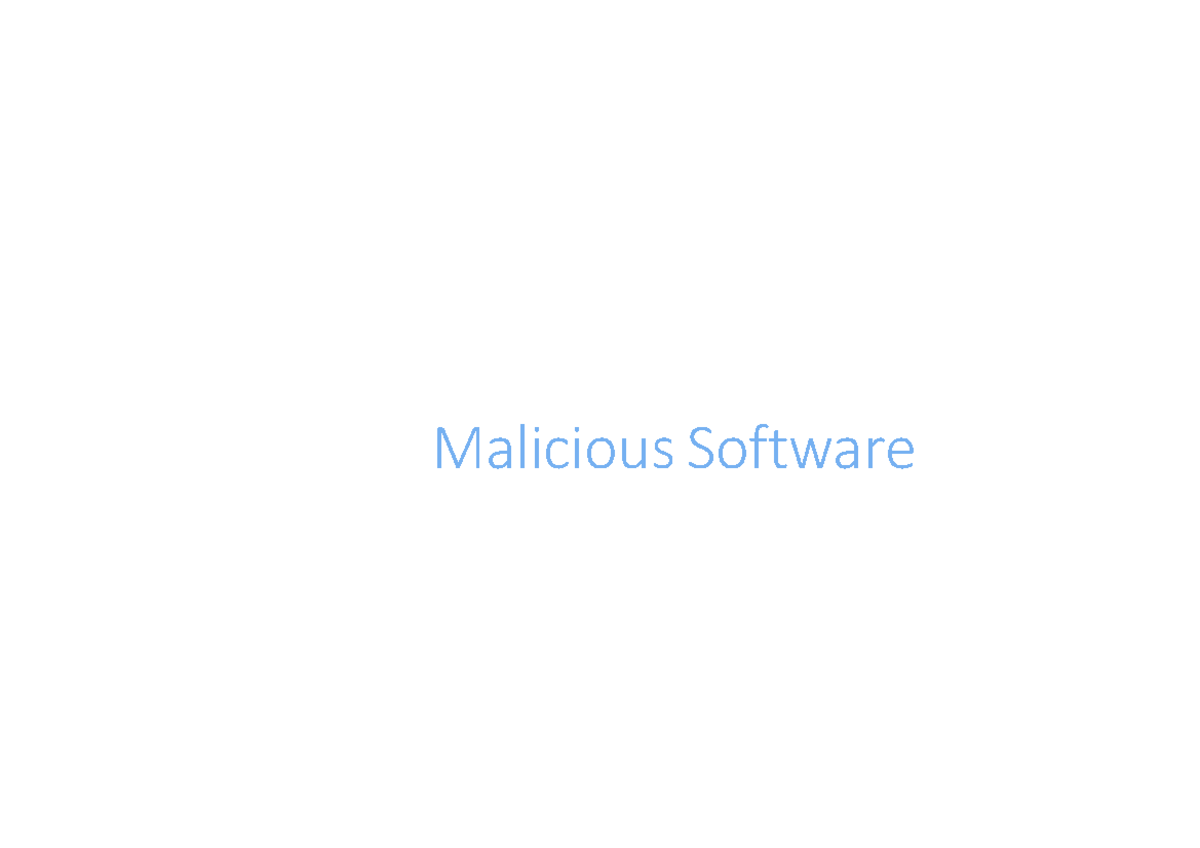 Malicious Software - Malicious Software Worm a. WORM Worm is also a ...