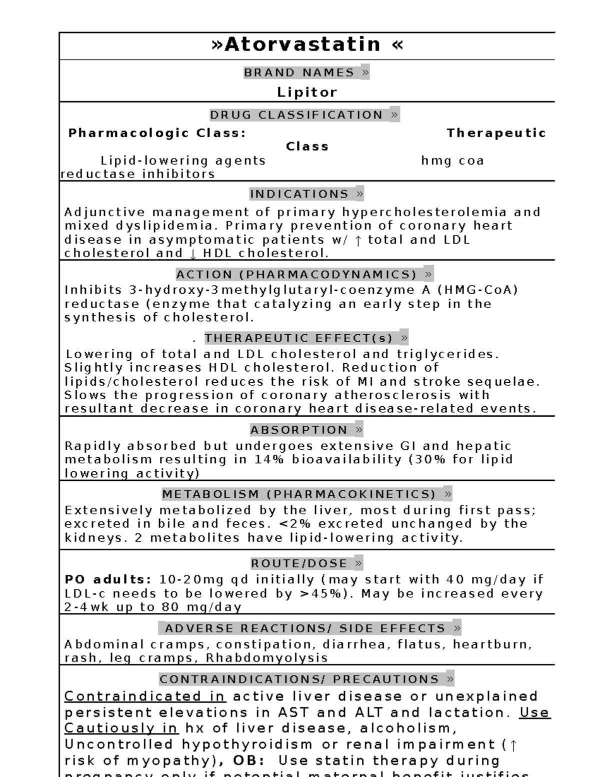 Medcard Atorvastatin - »Atorvastatin « B R A N D N A M E S » L i p i t ...