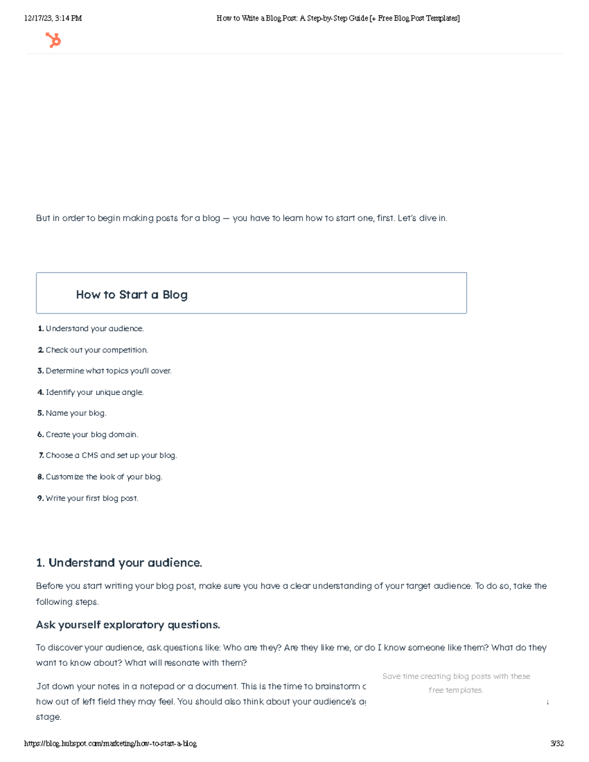 3 - info - 12/17/23, 3:14 PM How to Write a Blog Post: A Step-by-Step ...