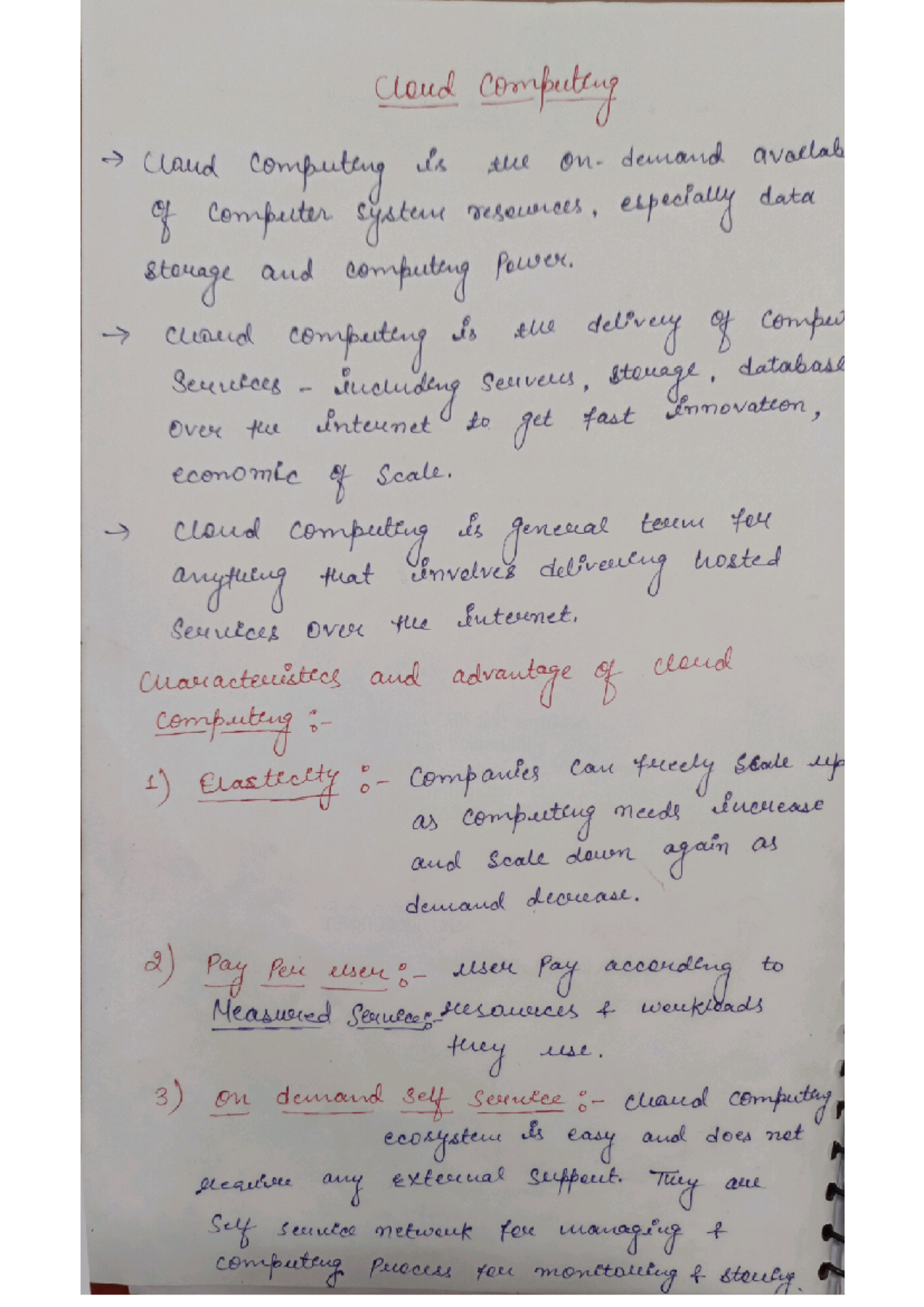 Cloud Computing Unit 1 Cloud Computing Cloud Computing Is The On Demand Avaelab Of Computer