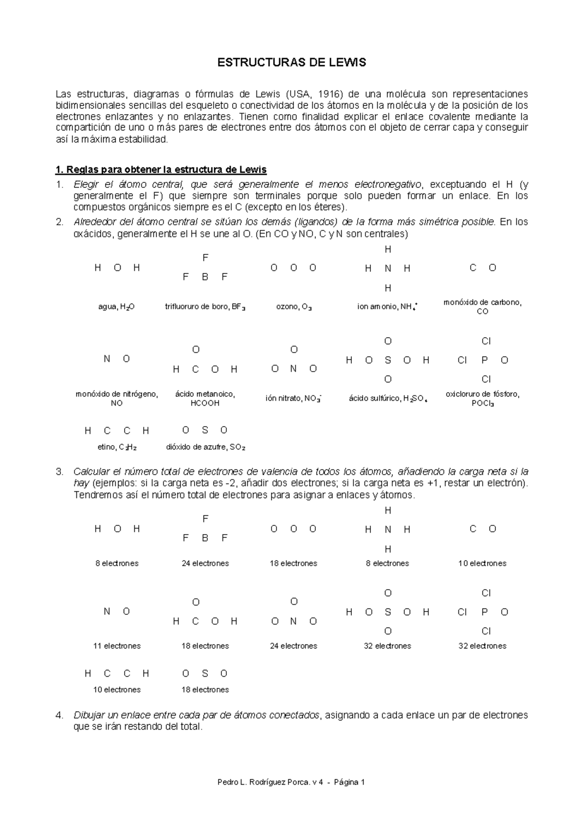 Guia estructuras de lewis - ESTRUCTURAS DE LEWIS Las estructuras ...
