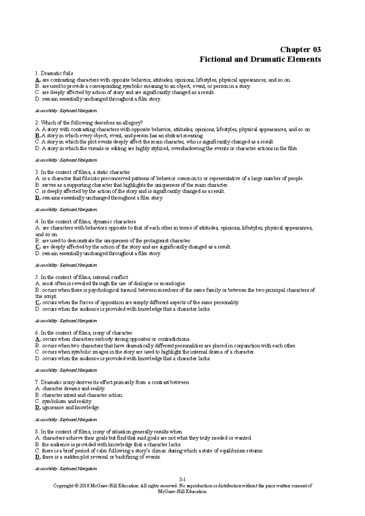 Chapter 03 Fictional and Dramatic Elements - Chapter 03 Fictional and ...