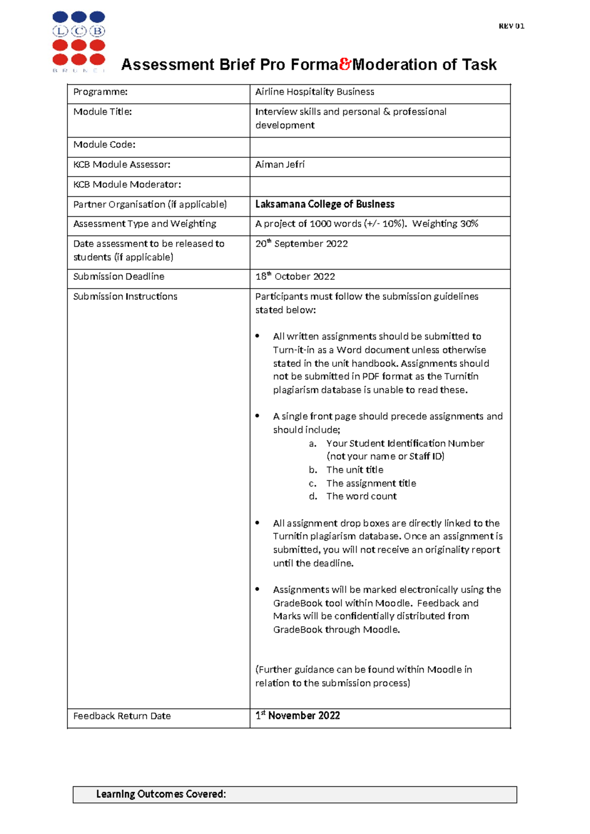 Interview skills and personal & professional development assignment ...